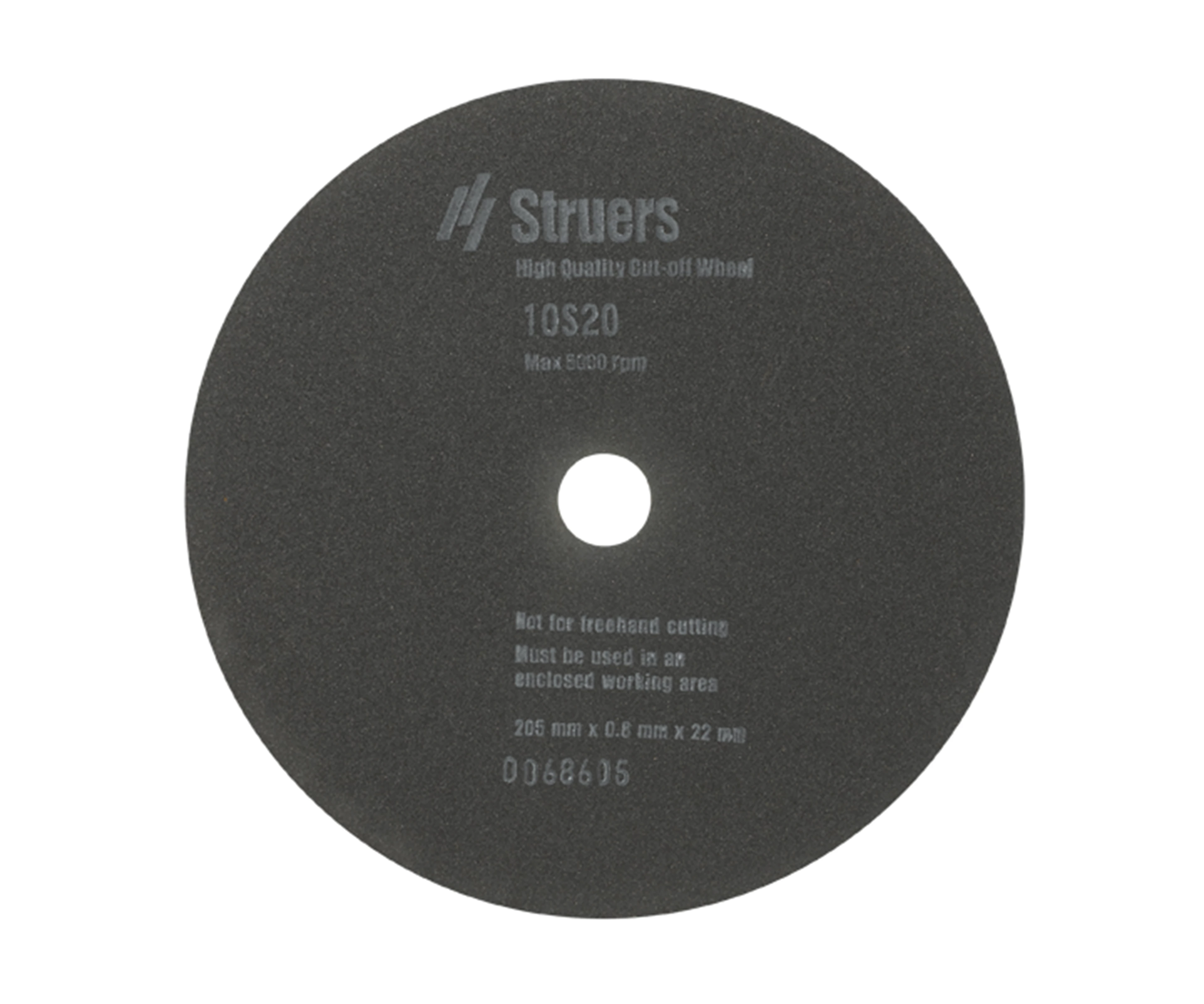 Cut-off Wheel 10S20, 200 mm (8") dia. x 0.8 mm x 22 mm dia. 5 pcs ...